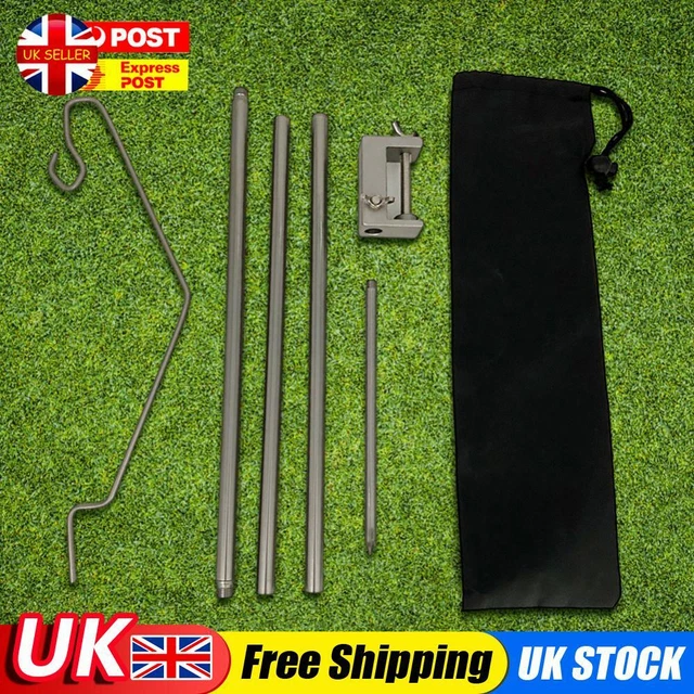 FOLDABLE LAMP POST Pole Ground/Desktop Mount Lamp Holder Outdoor ...