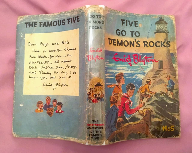 ENID BLYTON FAMOUS Five Go To Demon's Rocks Vintage Hardback 1Ère/2E Dw ...