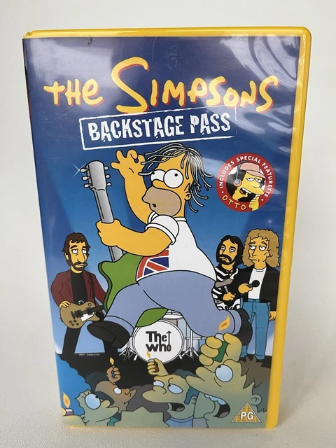 THE SIMPSONS BACKSTAGE Pass VHS Tape Vintage Cartoon £4.38 - PicClick UK