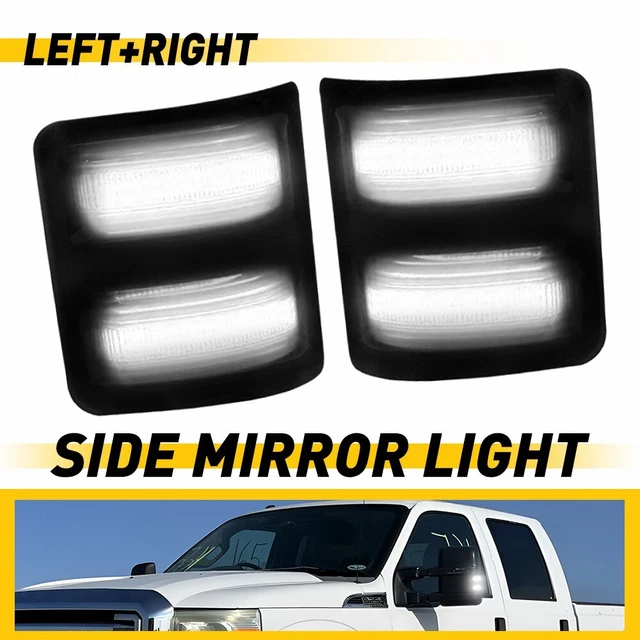 FOR 08-16 FORD F250 F350 F450 F550 Super Duty LED Side Mirror Marker ...