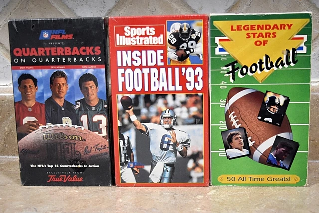 3 VHS LOT Quartebacks on QB's Inside Football 93 50 All Time Legendary ...