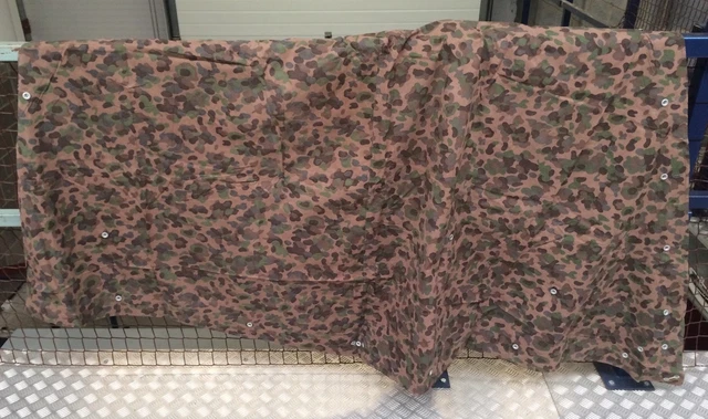 RARE GENUINE AUSTRIAN ARMY "PEA DOT CAMO" ZELTBAHN/SHELTER 1972 DATED ...