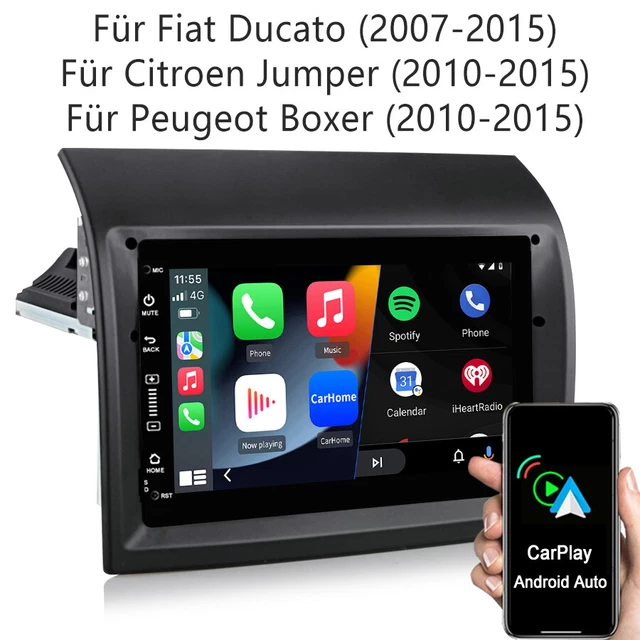 CARPLAY FÜR FIAT Ducato Citroen Jumper Peugeot Boxer Android Autoradio GPS 2+64G EUR 144,99 ...