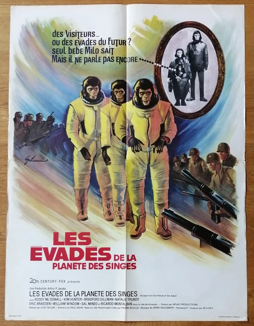 EVADES DE LA PLANETE DES SINGES affiche cinema originale 80x60 sci-fi ... EVADES DE LA PLANETE DES SINGES affiche cinema originale 80x60 sci-fi ...