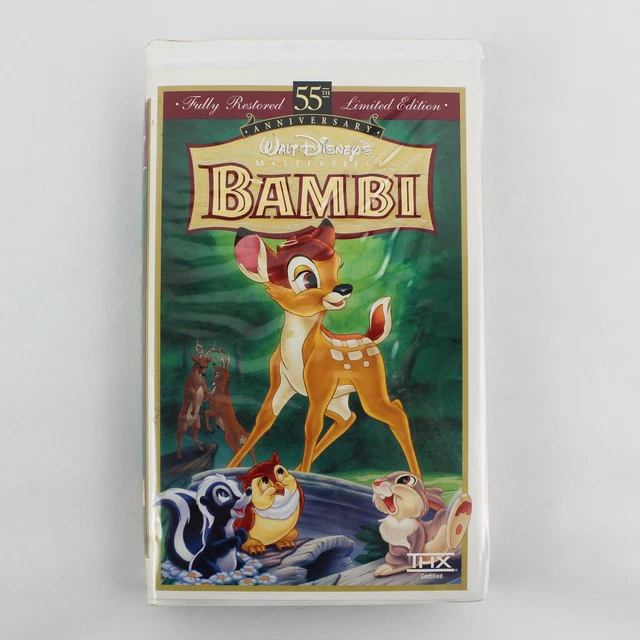 DISNEY'S BAMBI 55TH Anniversary Limited Edition VHS Tape, #9505 £6.33 ...