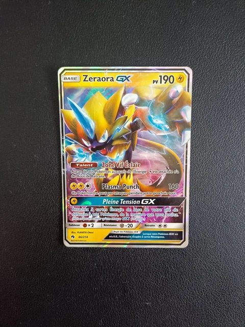 CARTE POKÉMON ZERAORA GX 86/214 SL8 Soleil Lune Tonnerre Perdu FR EUR 7,00 - PicClick FR