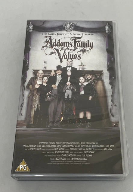 ADDAMS FAMILY VALUES Vhs Tape Uk Cert Pg Rare New And Sealed Vhs Tape £ ...