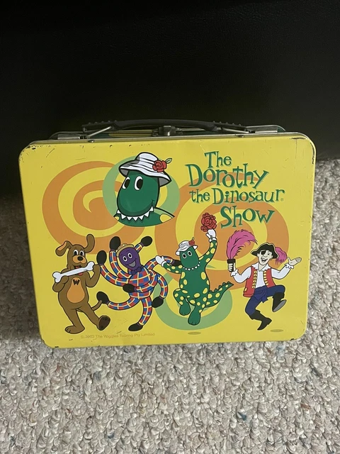 VINTAGE DOROTHY THE Dinosaur Show The Wiggles Touring Lunch Box Tin ...
