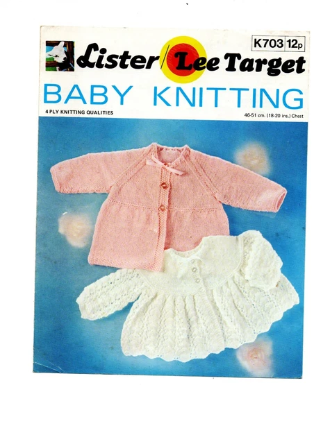 LISTER LEE TARGET baby 4ply lacyknit & st. st. matinee coats KNITTING ...
