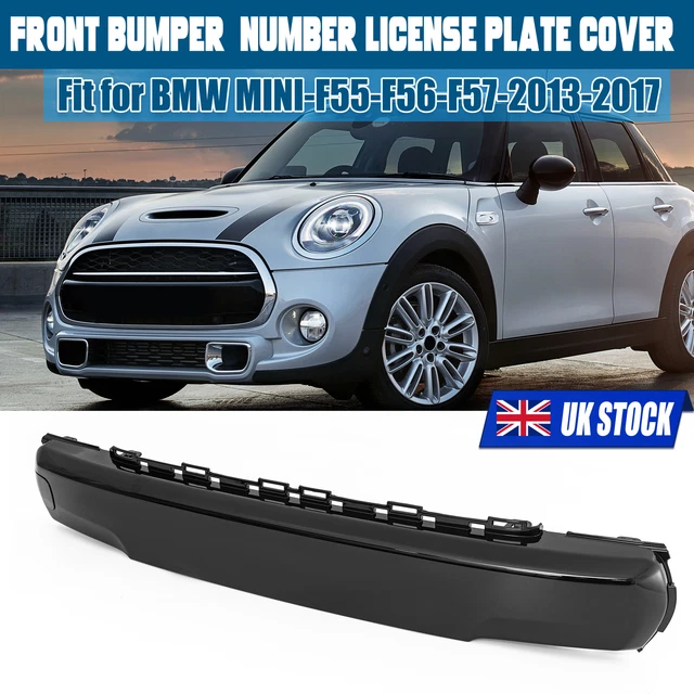 FOR MINI F55 F56 F57 Cooper JCW Front Bumper Number Plate Cover Gloss ...