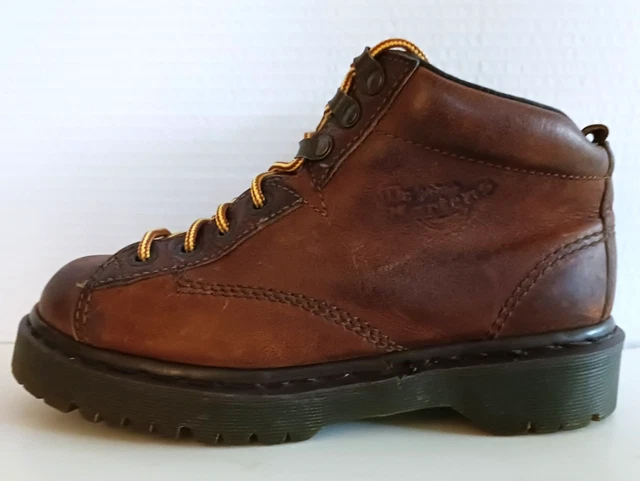 DOC MARTENS VINTAGE Air Wair Brown Leather Ankle Work Hiking Boots 8287 ...