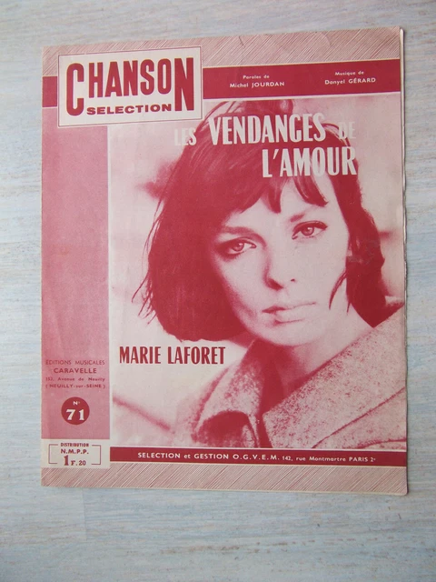 ANCIENNE PARTITION LES Vendanges De L'amour - Marie Laforet - 1963 EUR 2,00 - PicClick FR