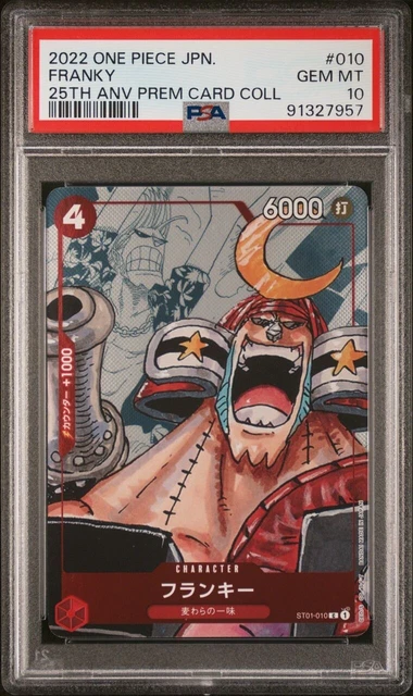 CARTE ONE PIECE : Franky St01-010 - Psa 10 - 25Th Anniversary Edition ... CARTE ONE PIECE : Franky St01-010 - Psa 10 - 25Th Anniversary Edition ...