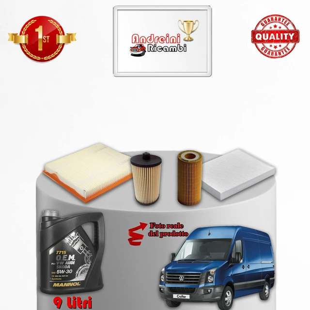 SET ENTRETIEN 4 Filtres Et Huile VW Crafter 30-35 2.5 Tdi 65KW 88CV Du ... SET ENTRETIEN 4 Filtres Et Huile VW Crafter 30-35 2.5 Tdi 65KW 88CV Du ...