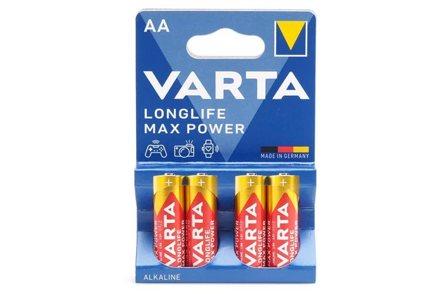 VARTA AA 1.5V Longlife Max Power 4er MN1500 LR6 Batterie (1715440643 ...