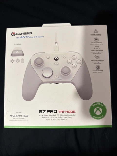NEW GAMESIR G7 Pro Tri-Mode Xbox Wired, PC & Mobile Controller - White ...