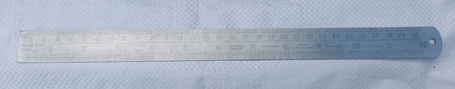 VINTAGE RABONE CHESTERMAN No 34R Stainless steel Ruler £6.00 - PicClick UK