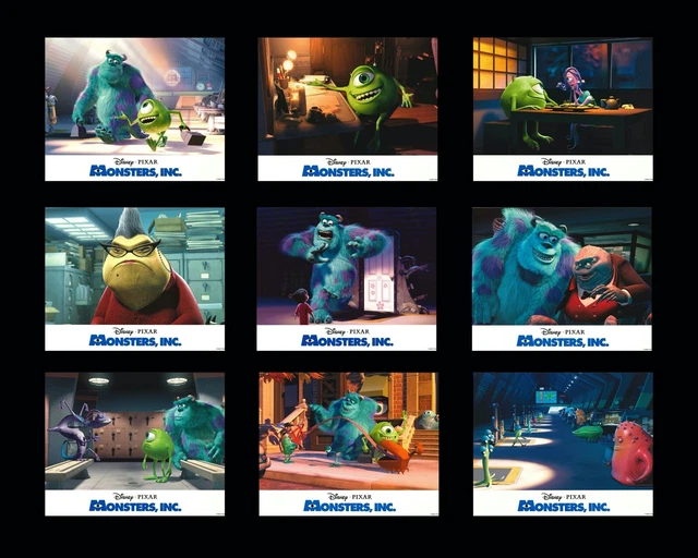 MONSTERS INC 9 ORIGINAL US Lobby Cards 2001 EUR 126,48 - PicClick FR