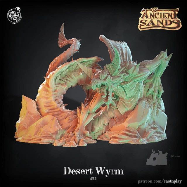 RÔLE DESERT WYRM Dungeons & Dragons Wargames AoS Fantasy RPG War Gaming ...