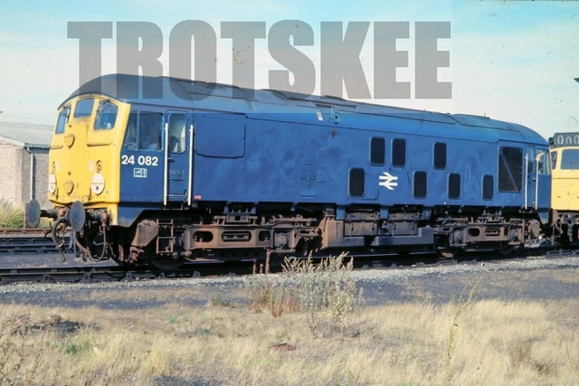35MM SLIDE BR British Railways Diesel Loco Class 24 24082 Croes Newydd ...