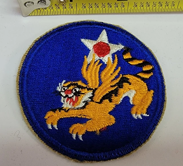 WWII US ARMY Air Force USAAF 14th Air Force Flying Tiger Embroidered ...
