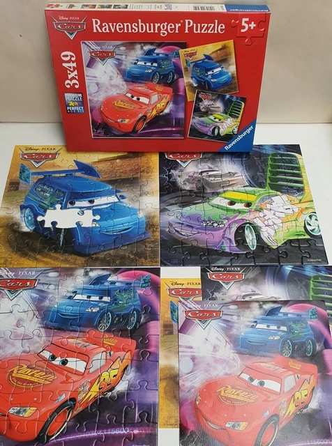 RAVENSBURGER DISNEY PIXAR On The Racetrack Jigsaw Puzzle c2013 3 x ...