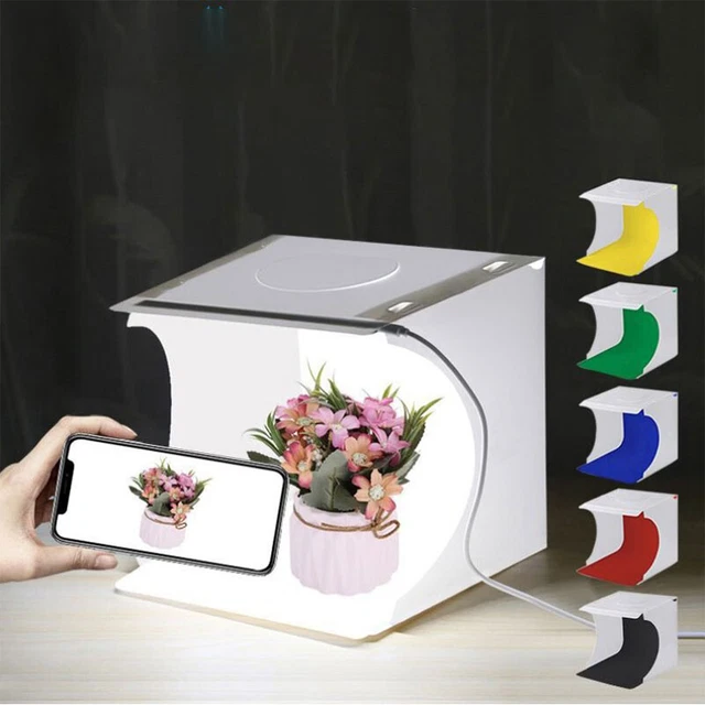 LED LIGHTBOX LIGHT box Mini Photo Studio Box Light Tent Box Kit 6 Color ...