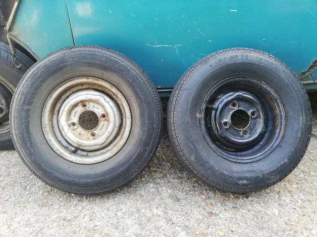 CLASSIC 10& MINI steel wheels trailer wheels tires ten inch. £14.99 ...