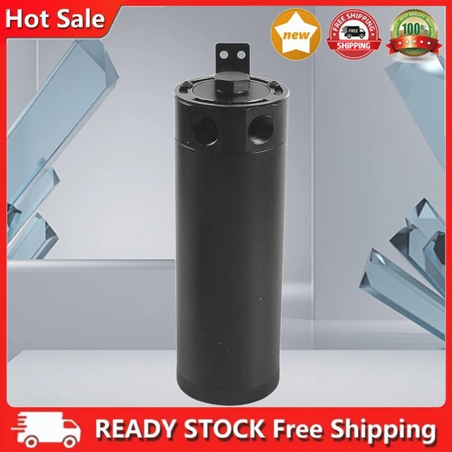 2-PORT LONG OIL Catch Can Tank Billet Aluminum Oil Catch Reservoir for ...