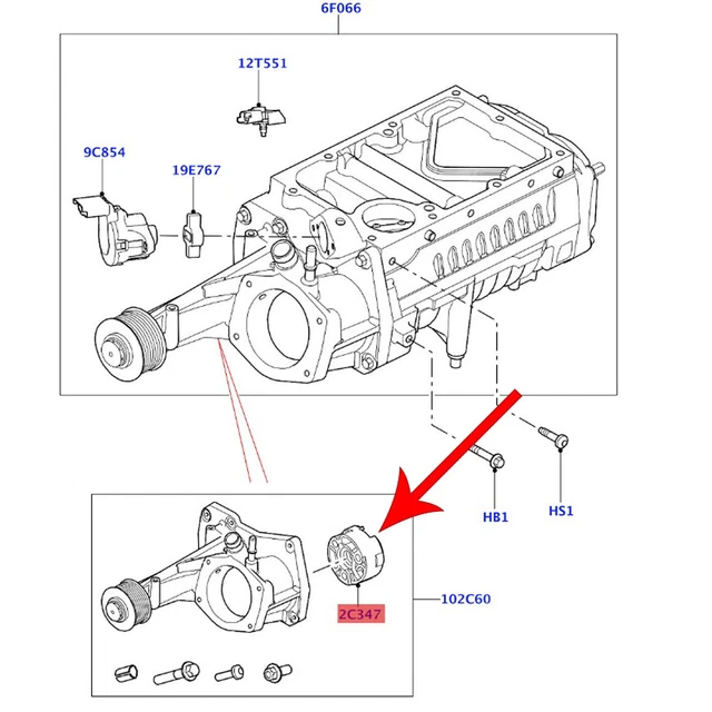 SUPERCHARGER ISOLATOR LR160736 5.0L Supercharger Coupler Isolator For £ ...