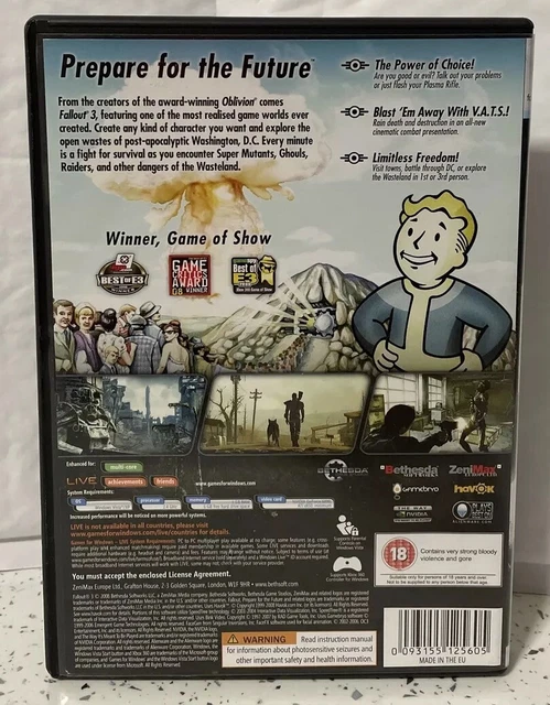 FALLOUT 3 PC Game complete with vault dwellers survival guide Windows ...