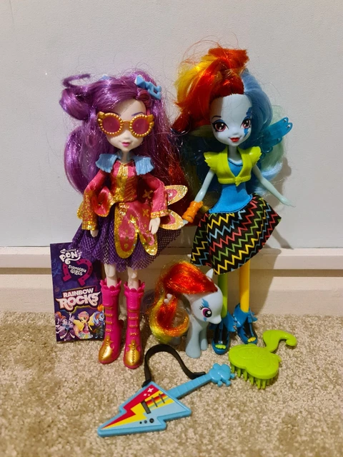 MY LITTLE PONY Equestria Girls Rainbow Rocks Rarity and Rainbow Dash ...