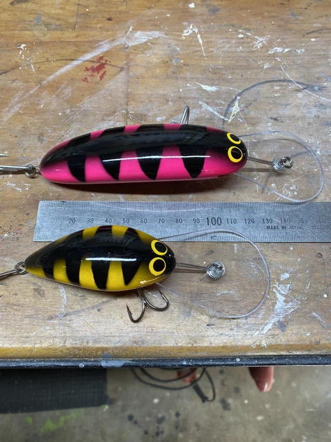 CUSTOM CRAFTED TIMBER Lures Large Hammerhead And Lumo Diver $49.00 ...