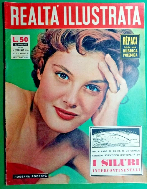 MAGAZINE N.6 ANS 50-REALTA 'Illustré Avec Rossana Podesta' - RIF.33 EUR ...