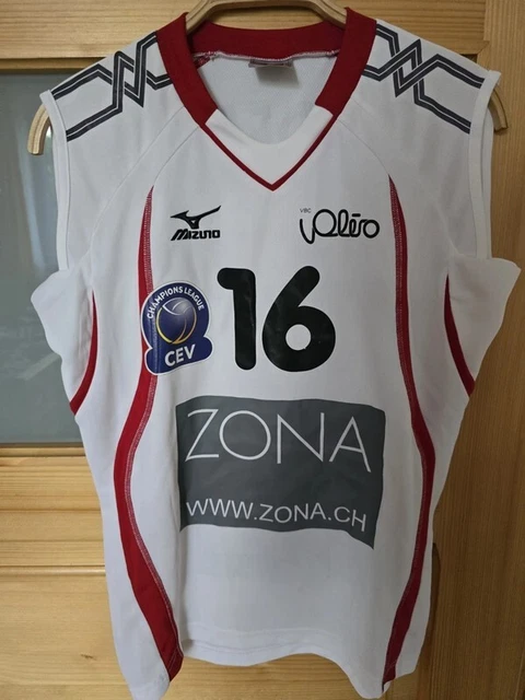 VOLERO ZURICH, VOLÉRO Zurych, Match Worn Volleyball Shirt by Mizuno, Calderon, L £90.00 ...