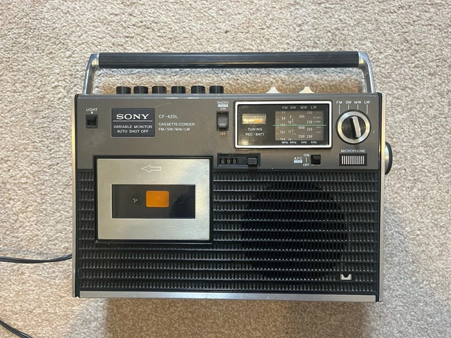 SONY CF-420L CASSETTE Tape Recorder Player Radio 1978 Vintage £73.52 ...