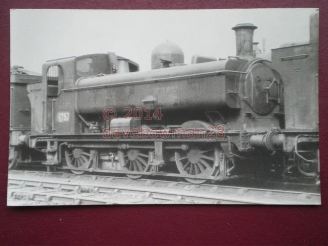 PHOTO GWR Collett 57Xx 0-6-0Pt Loco 8757 £1.90 - PicClick UK