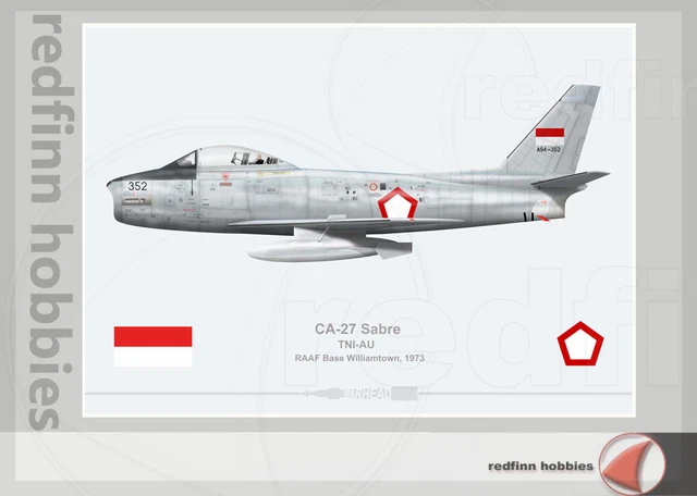 WARHEAD ILLUSTRATED CA-27 Sabre TNI-AU Aircraft Print $29.00 - PicClick AU