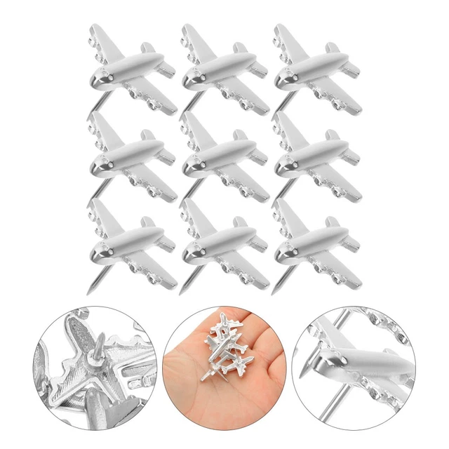 12 PCS TRAVEL Push Pins Cartoon Thumbtacks Airplane Wing Pushpin $17.77 ...
