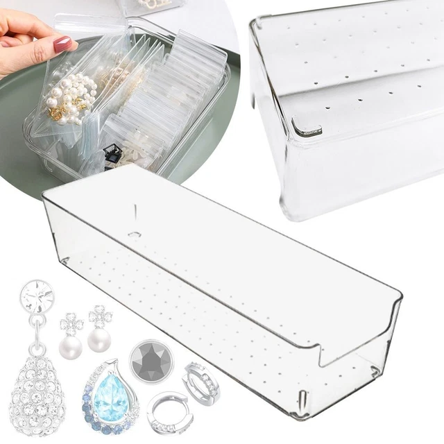 TRANSPARENT CARD ORGANIZER Stackable Clutter Collection Box Home EUR 11 ...