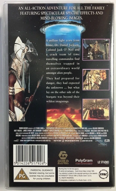 STARGATE (1994) VHS PAL 1995 Widescreen Dolby Stereo SR Guild Release ...