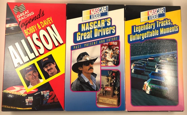 LOT 3 NASCAR VHS Tapes Bobby & Davey Allison, Great Drivers, Legendary ...