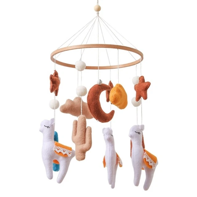 NEWBORNS VISUAL STIMULATION Toy Alpacas Crib Mobile Lightweight Safe ...