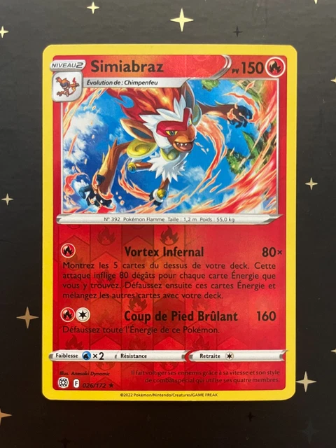 CARTE POKÉMON RARE Reverse Simiabraz 26/172 VF NEUF EUR 1,40 - PicClick FR