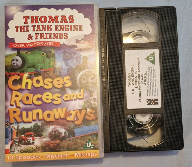 THOMAS THE TANK Engine Chases Races And Runaways Pal Vhs Video ** £39. ...