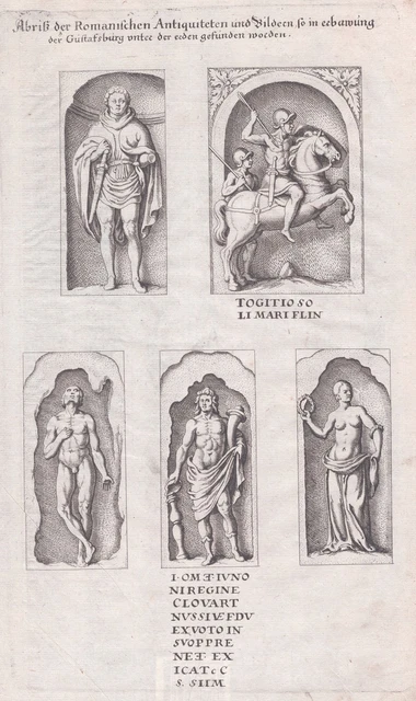 GINSHEIM-GUSTAVSBURG ROMAINS ALTERTÜMER Rome Hesse Engraving Merian ...
