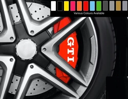 GTI BRAKE CALIPER Decals Stickers VW Up, Polo, Golf various x6 £4.99 ...