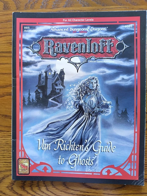 RAVENLOFT VAN RICHTEN'S Guide to Ghosts RR5 - AD&D 2nd edition TSR 9355 ...