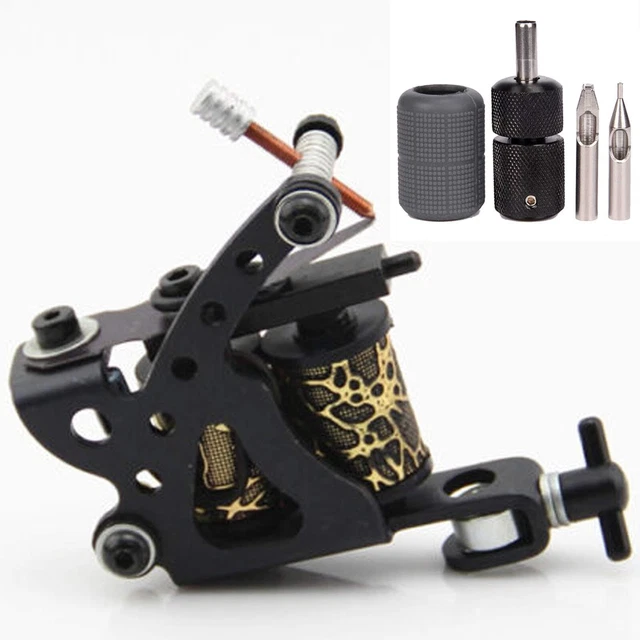 STARTER COIL TATTOO Machine Gun Steel Liner Shader 10 Wraps Coils ...