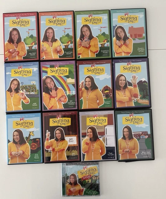 SIGNING TIME DVD Lot Of 11 Sing CD Learn Sign Language ASL Sign ...